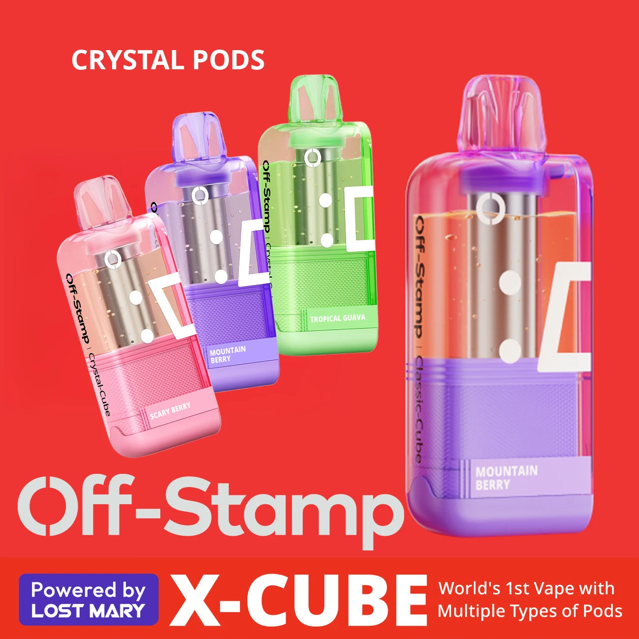 Off-Stamp X-Cube Crystal 35k Pod – 35,000 Puff Vape